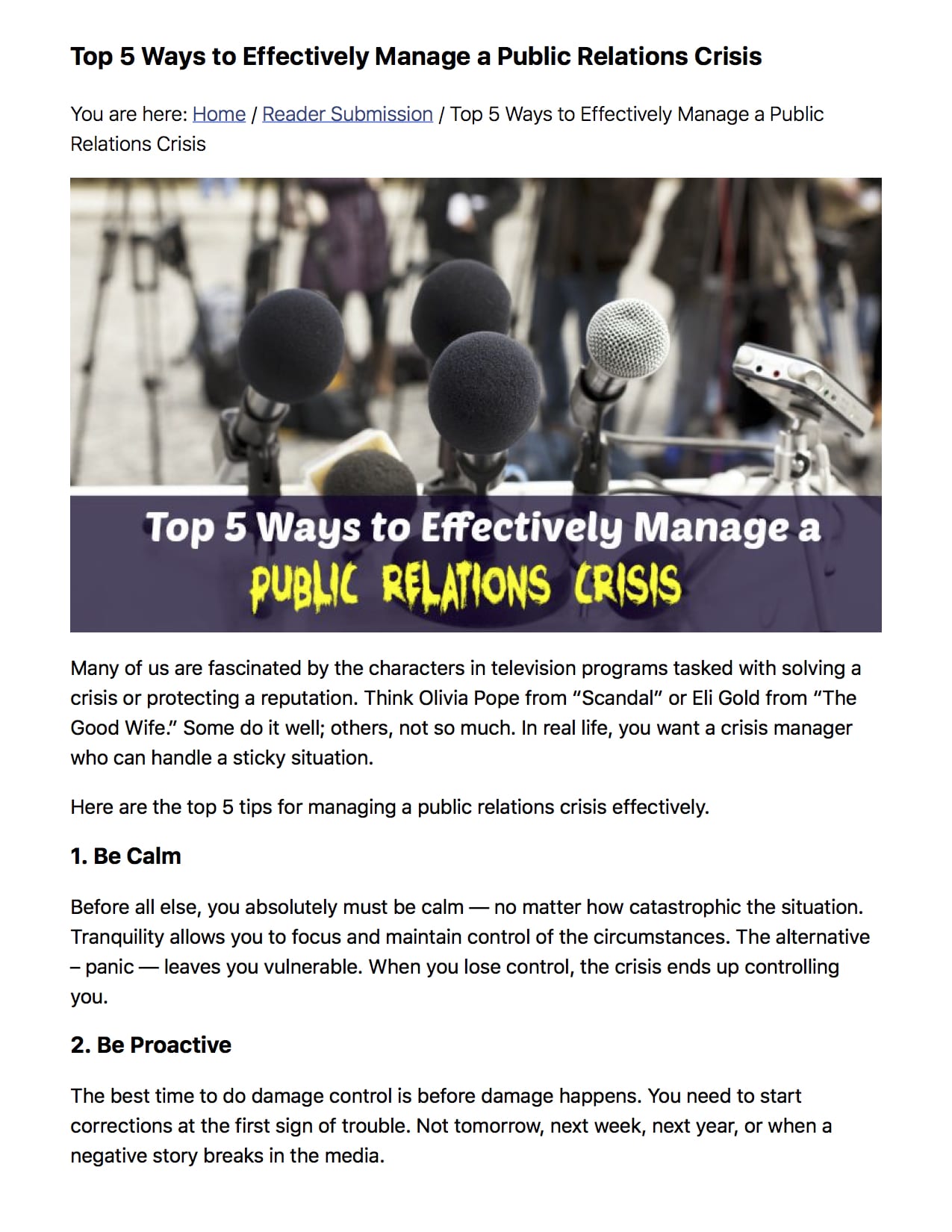 Top 5 Ways to Effectively Manage a Public Relations Crisis | Women on ...